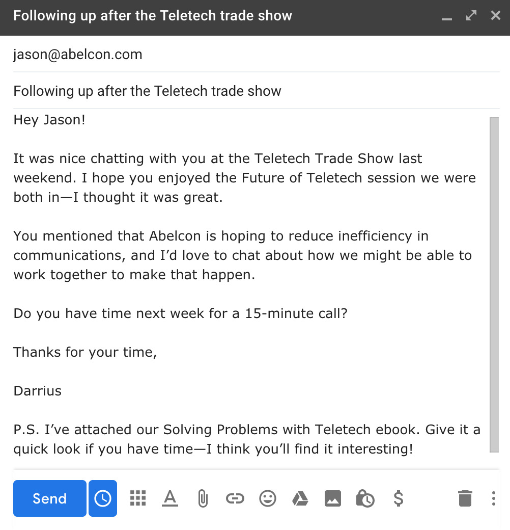The Keys To Writing Trade Show Follow Up Emails That Stand Out with 